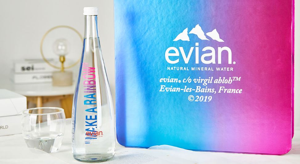Virgil Abloh x Evian Limited Edition Shoulder Bag, Bottle, and Box ...