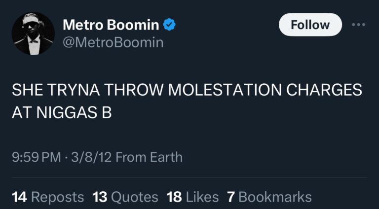 Old Disturbing and Pedophilic Metro Boomin Tweets Resurface – aGOODoutfit