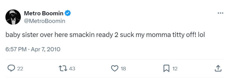 Old Disturbing and Pedophilic Metro Boomin Tweets Resurface – aGOODoutfit